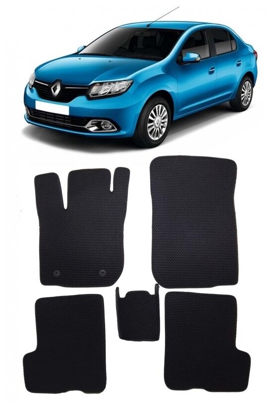Renault Logan II 2012 - н. в. коврики EVA Smart Комплект в салон