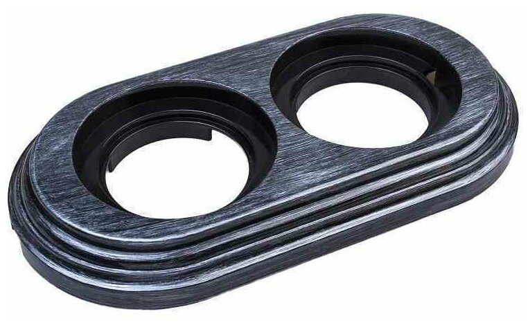 Рамка двухместная, пластик, BF1-620-11/PL Серебряный Век