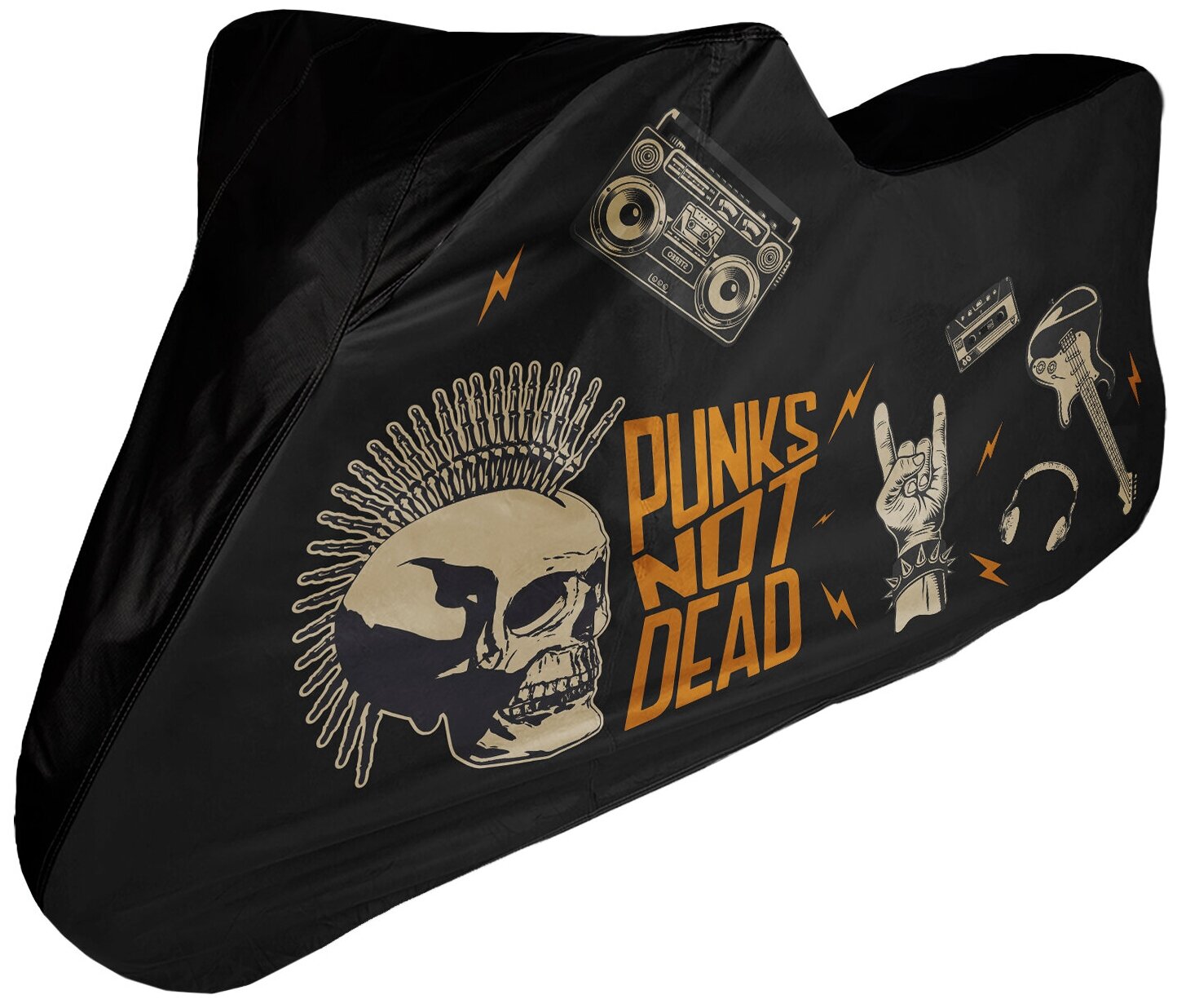 Чехол-тент на мотоцикл длиной до 2м, Универсальный, Высокой прочности, Размер XL (280х110х130см)