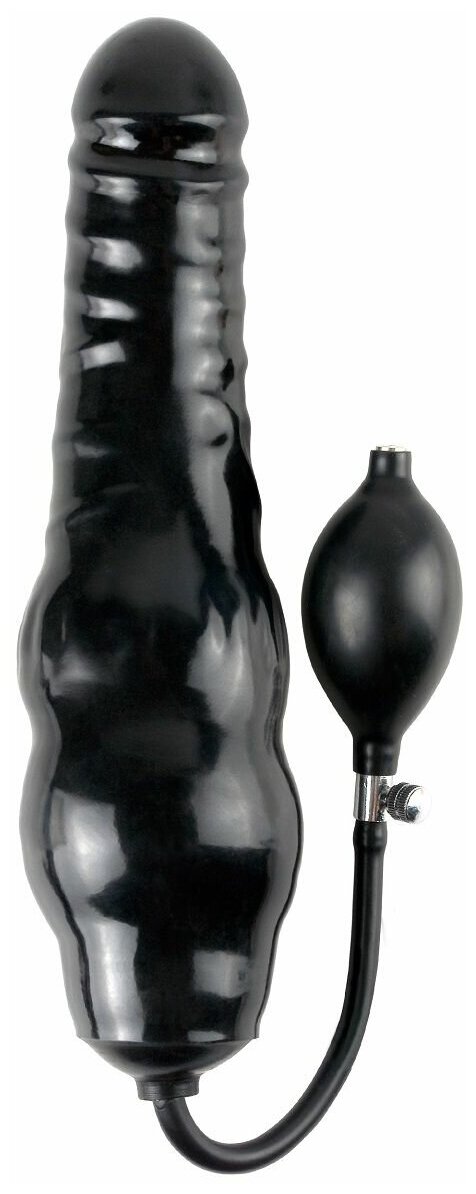 Фаллоимитатор с функцией подкачки Inflatable Ass Blaster - 23 см, черный