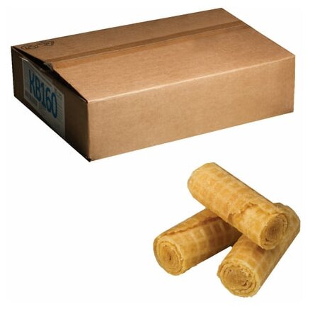 Вафли-рулетики яшкино со вкусом сгущенного молока, весовые, гофрокороб, 2.5 кг, КВ160