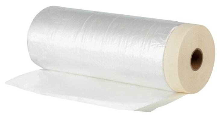 Пленка защитная UNIBOB, с малярной клейкой лентой, прозрачная, 20x2,7 м