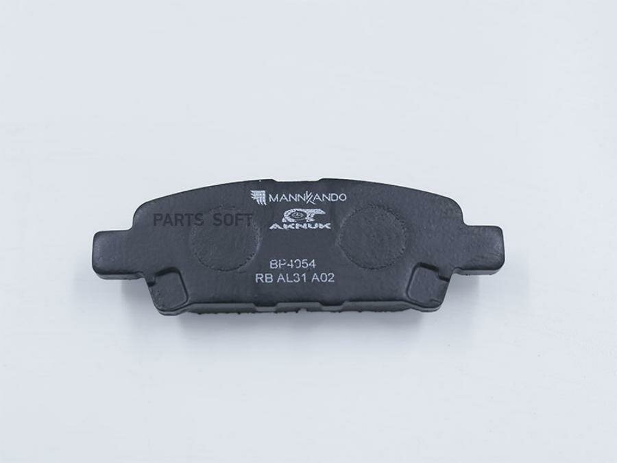 BP4054 AKNUK Колодки тормозные дисковые задние AKNUK MITSUBISHI LANCER VIII (CY), 03/07/ OUTLANDER, 01/04/ JEEP C
