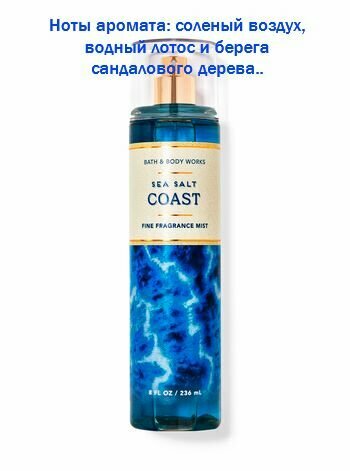 Bath and Body Works парфюмированый cпрей для тела , мист для тела Sea Salt Coast (236мл)