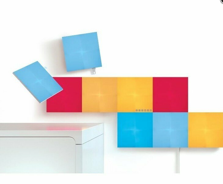 Настенно-потолочный светильник nanoleaf Canvas Smarter Kit NL29-0002SW-9PK (9 панелей), 60 Вт, 6000 К
