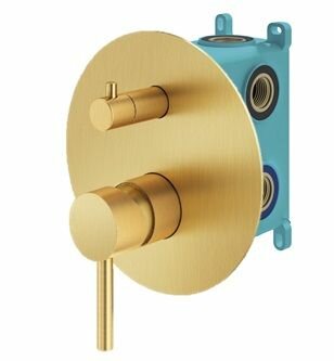Комплект встраиваемого смесителя для душа Plumberia Selection IXO KIT1901OB, Золото брашированное