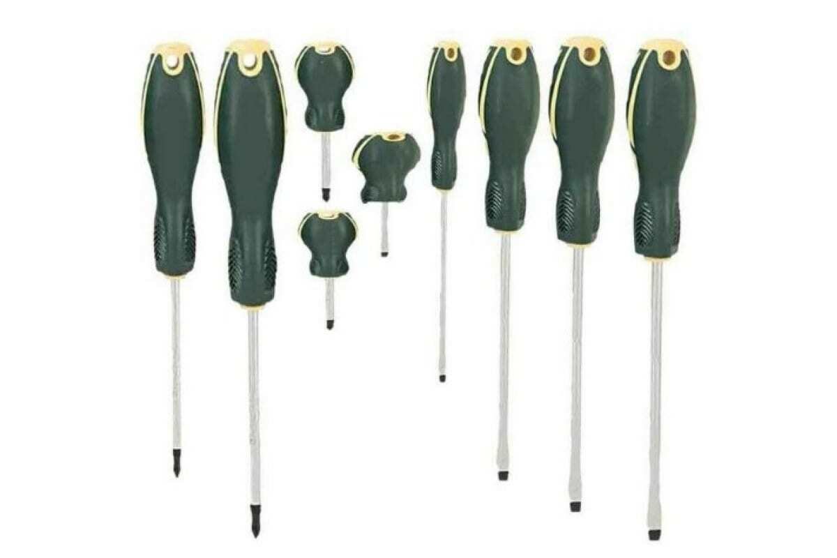 Набор отвёрток FORCE 20915 (шлиц х5 шт, крест. х4 шт), 9 предметов