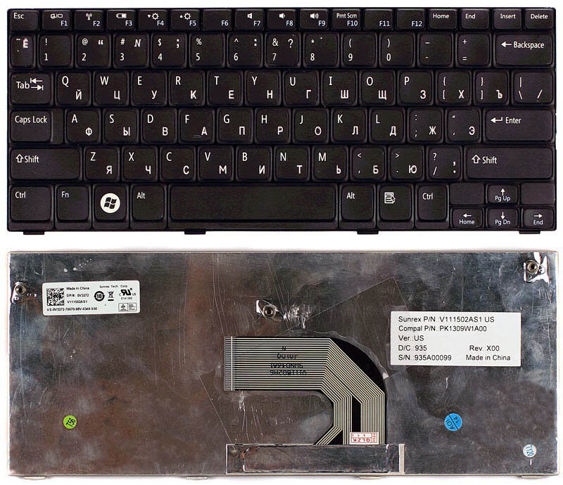 Клавиатура для Dell Inspiron Mini 1012 черная