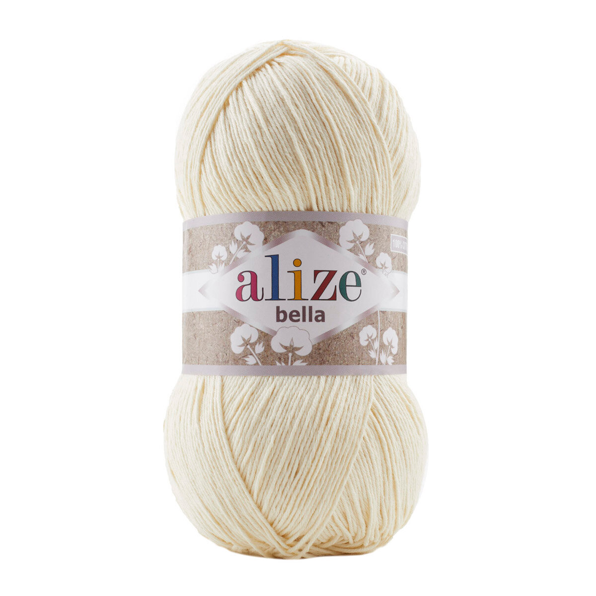 Пряжа для вязания Alize Bella, 100 г, 360 м, цвет молочный, 5 мотков