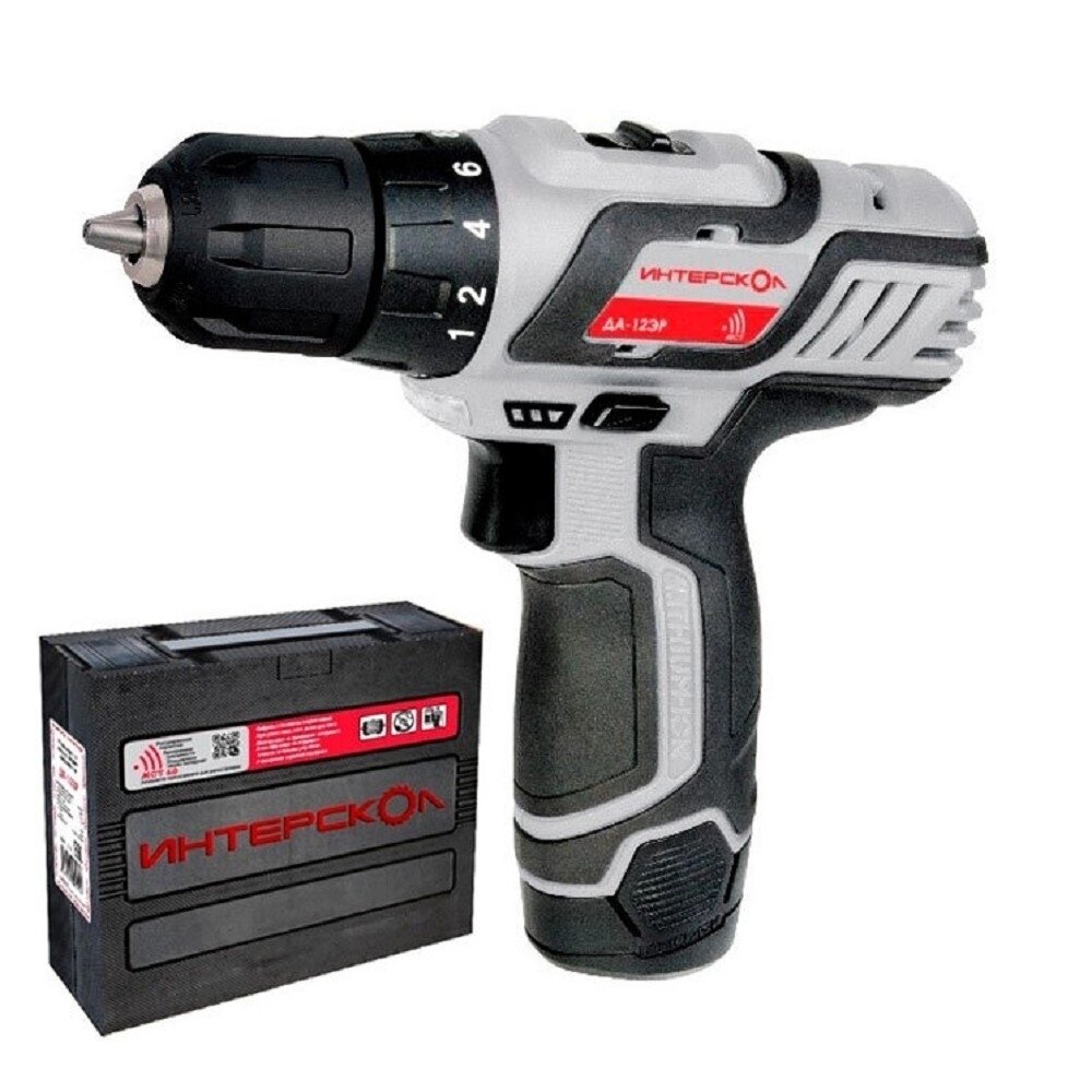 ИНТЕРСКОЛ ДА-12ЭР акк. дрель-шуруп промо [434.2.2.20] ( 12В, Li-ion, 2 аккум, 2Ач )