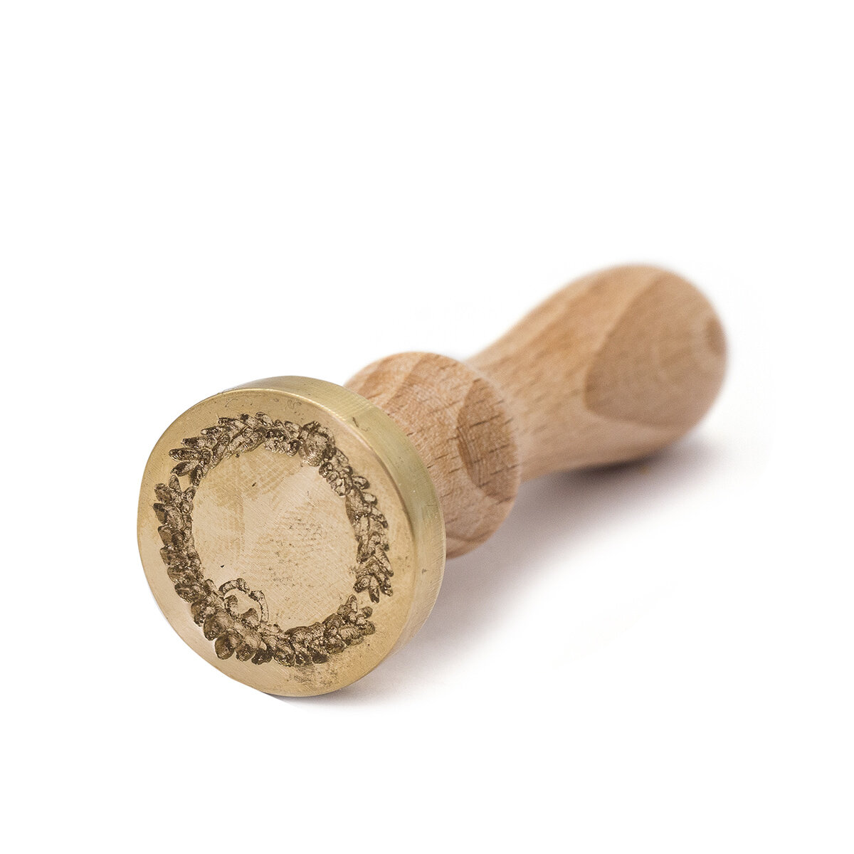 Печать для сургуча, штамп, 25 мм, HappyClay (латунь, дерево)