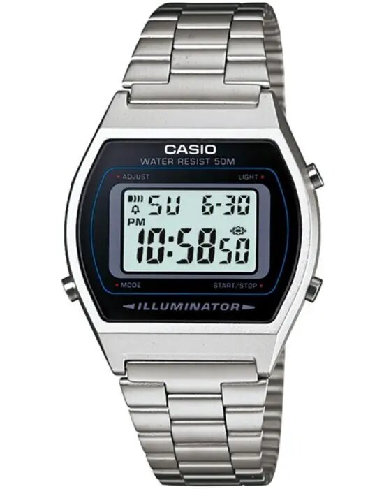Наручные часы CASIO Vintage, серебряный/черный