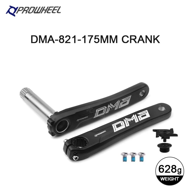 Prowheel DMA-821-1-TT шатуны алюминиевые 50-34T 170/172.5/175 мм Черный, 175 Crank Arm