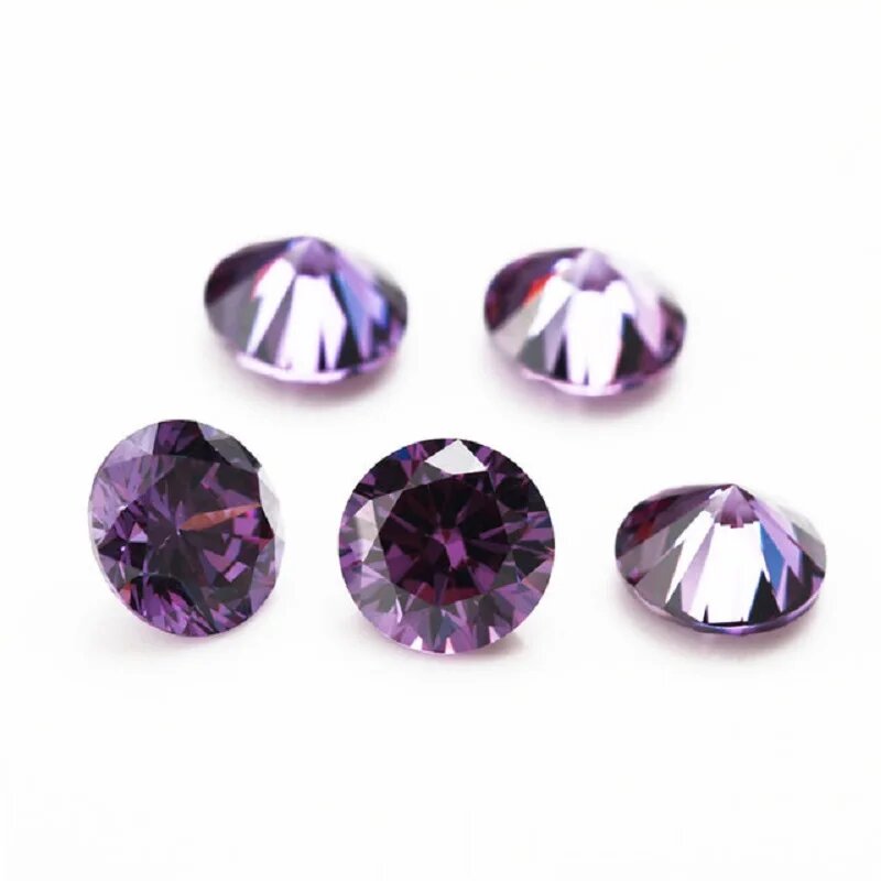 Бусины кубический цирконий SHIQIER 100 шт. разных цветов 1-3 Фиолетовый, 2.25mm(100pcs), Amethyst