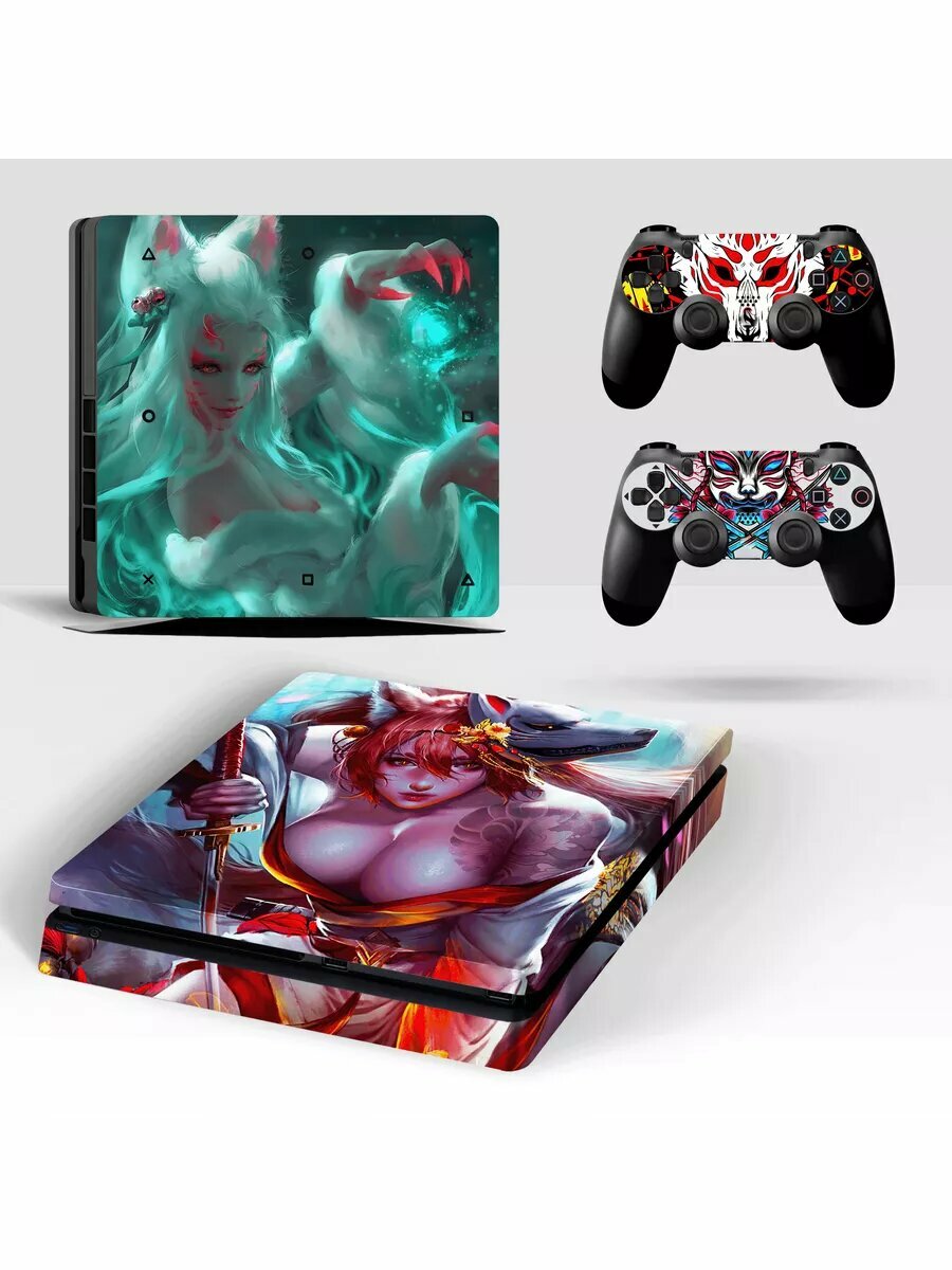 Наклейка защитная для приставки Sony PlayStation 4 SLIM