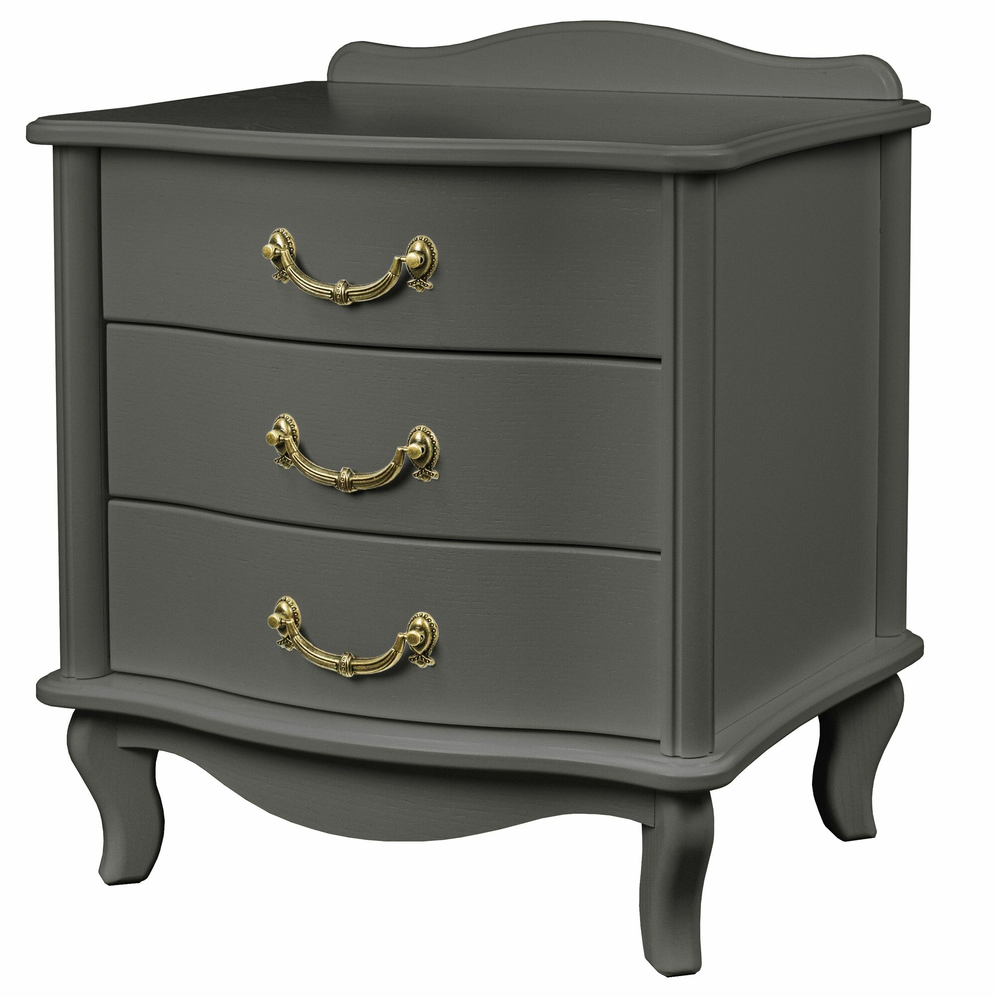 Тумбочка Джульетта, МДФ, серый ясень, 49,8х57х40,4 см, 3 ящика.