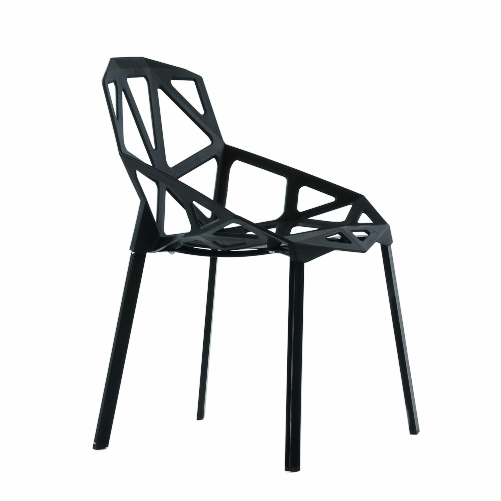 Стул One STOOL MARKET черный, пластик, металл, твердое сиденье, без подлокотников