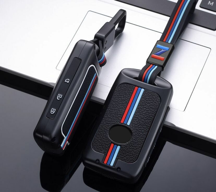 Чехол на ключ Mazda / Мазда 3 кнопки Black 2020-2022