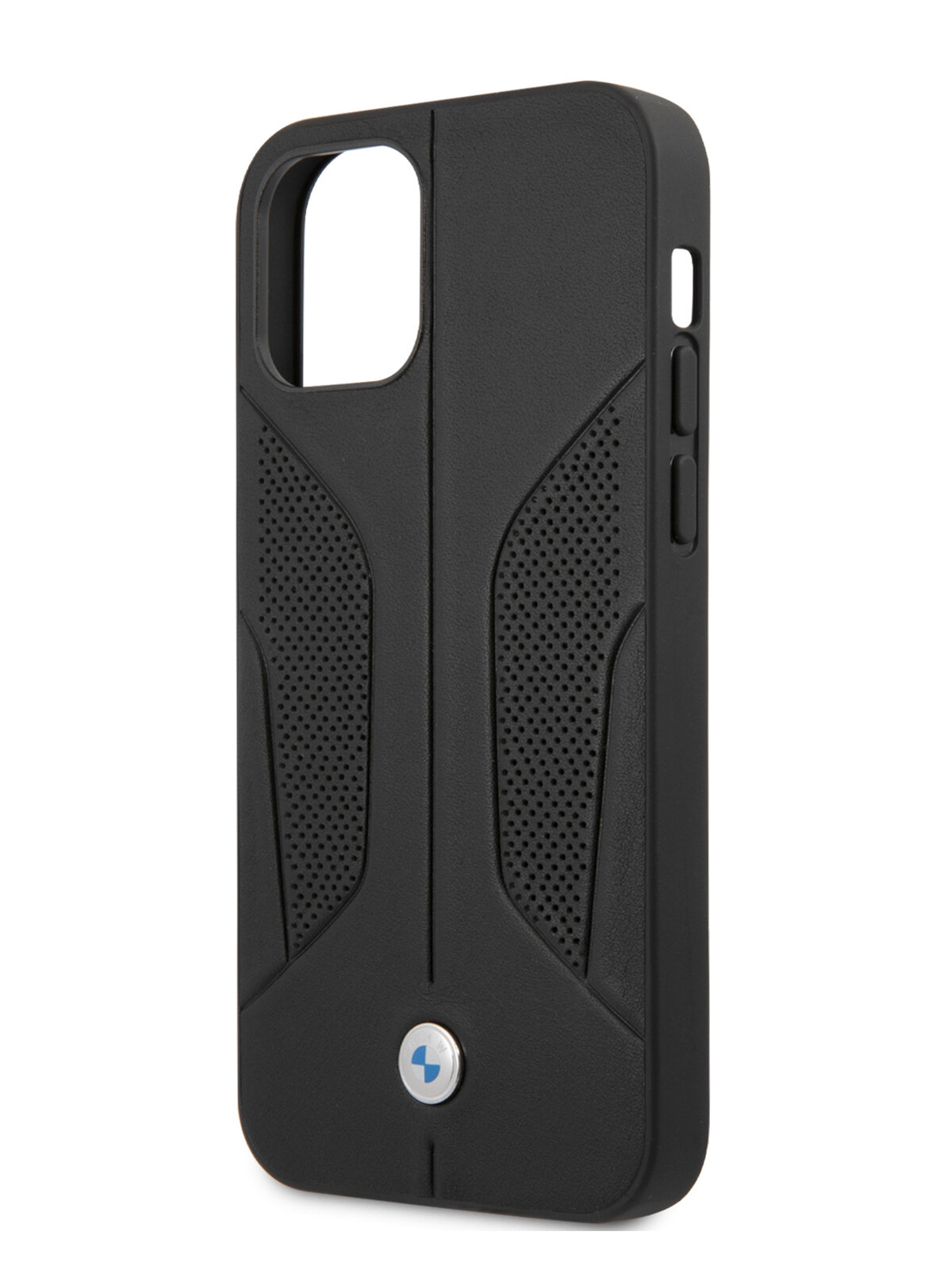 BMW для iPhone 12/12 Pro (6.1) чехол Signature Genuine leather Perforated Sides Hard Black