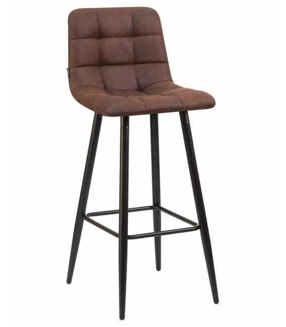 Стул барный DOBRIN NICOLE LML-8078 (черные матовые ножки, коричневая микрофибра (PK-03))