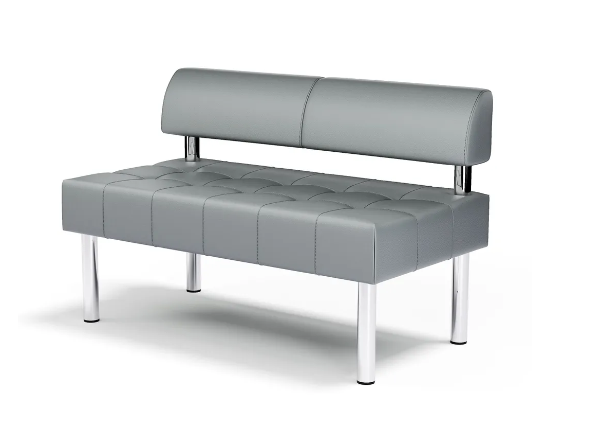 Прямой диван Бизнес 140 серый