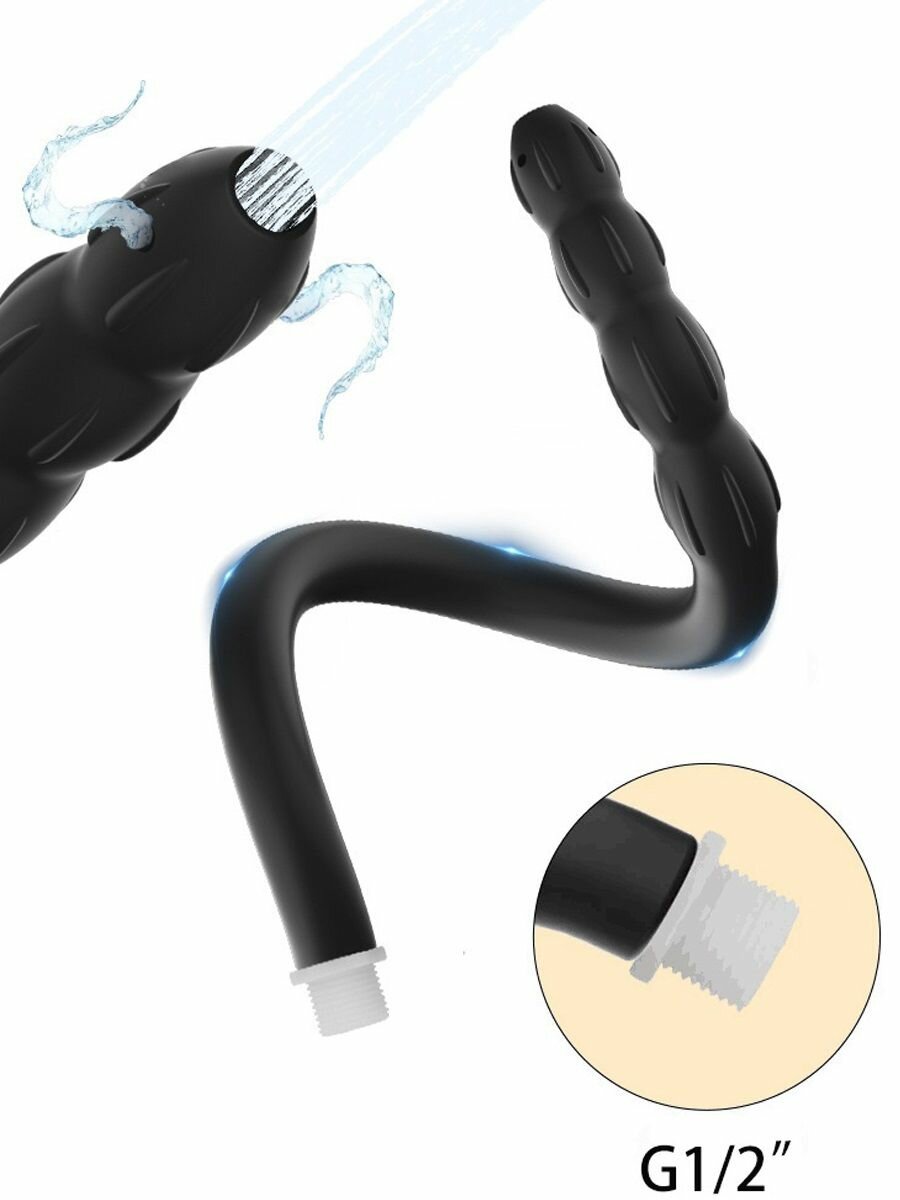 Силиконовая гибкая насадка для анального душа "SILICON ANAL DOUCHE" 51см