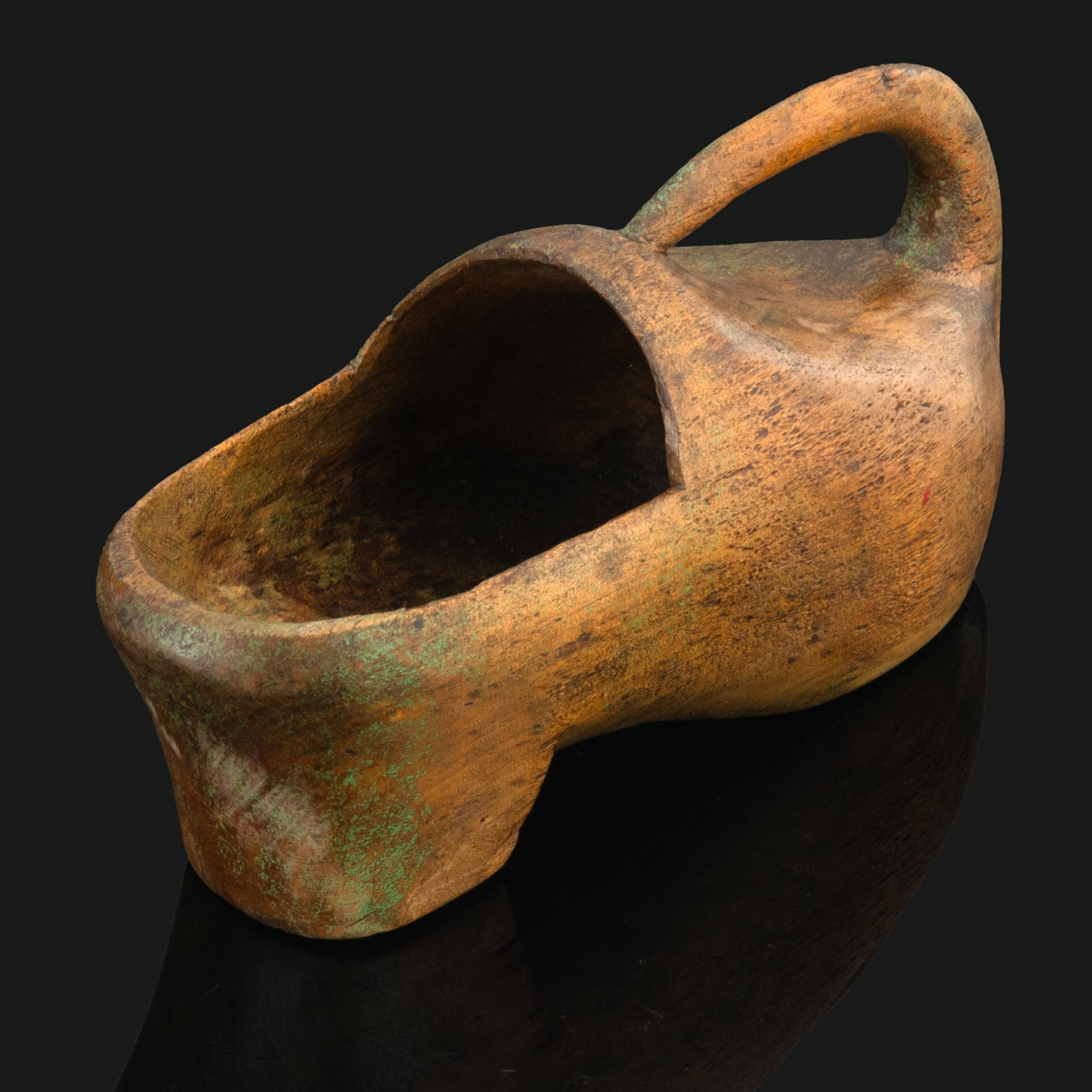 Бутылочная передача/подставка под бутылку в виде традиционного голландского башмачка (Кломпы) для сервировки в стиле рустик