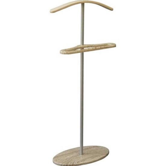 Вешалка костюмная Мебелик Дэви 3 Металлик/Дуб сонома