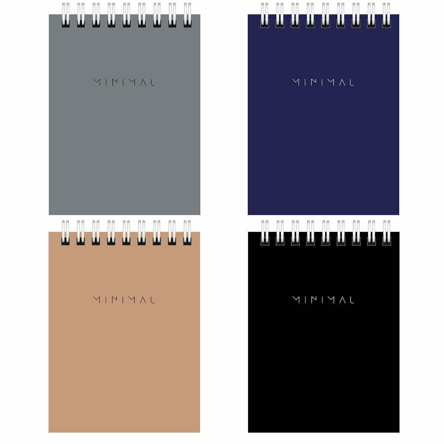 Блокнот малый формат А7 75х105 мм, 40 л, гребень, картон, клетка, BRAUBERG "Minimal Classic", 116430 (цена только за 1 шт.)