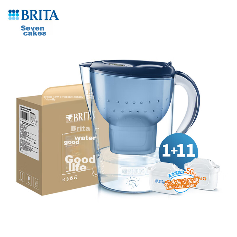 Кувшин-фильтр для воды BRITA Ocean Series 3.5L, Environmental Protection Version M+LEP11, голубой