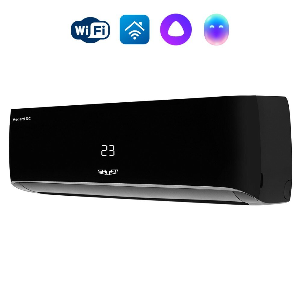 Сплит-система инверторного типа SHUFT Asgard DC Black SFTHAI-12HN8/BL комплект, для помещений до 35 кв. м.