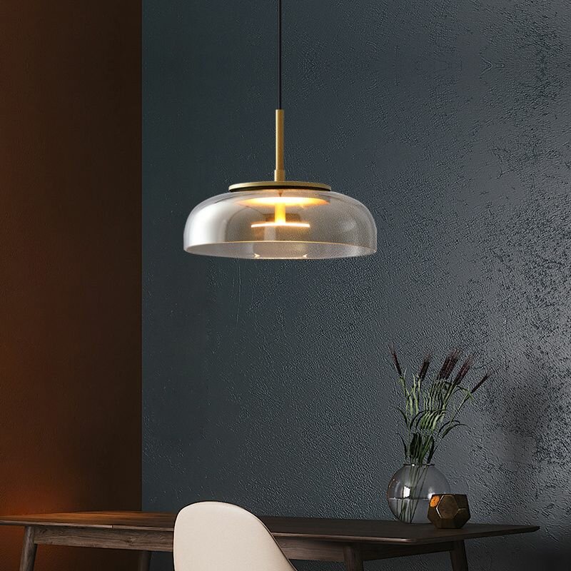 Стеклянный подвесной светильник, Samlist, 7Вт, Теплый свет