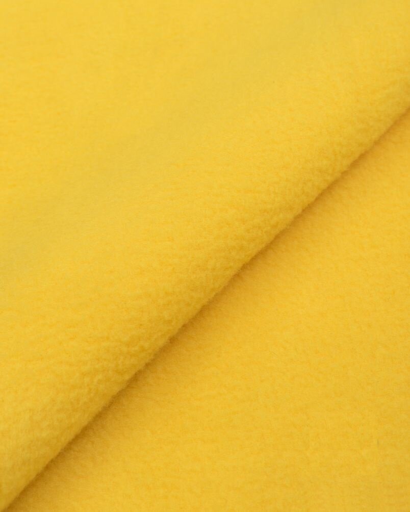 Ткань флис 180 гр, цвет желтый. Готовый отрез 1*1,5м