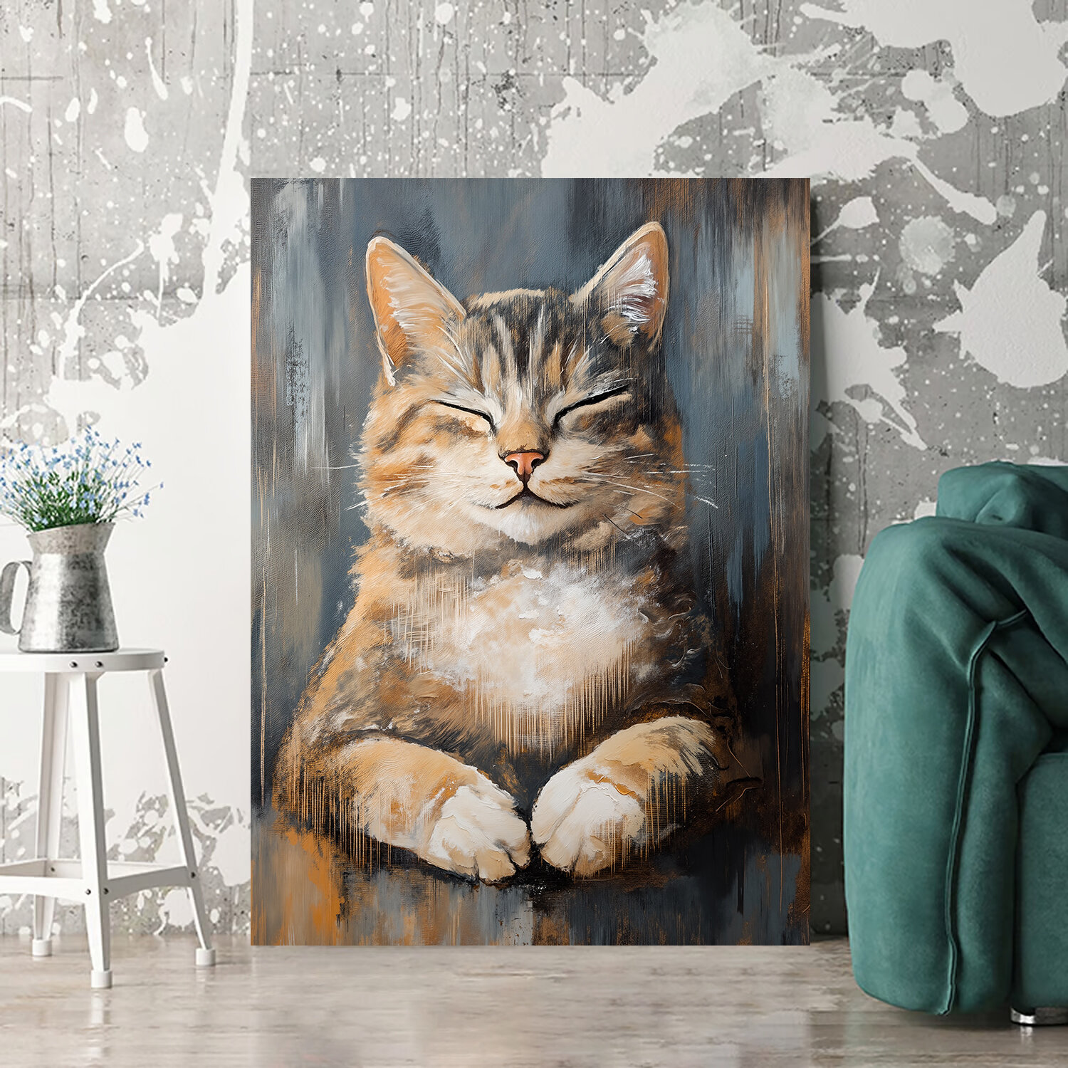 Коты / Картина с животными, картина с котом / на стену, 40х60 см.