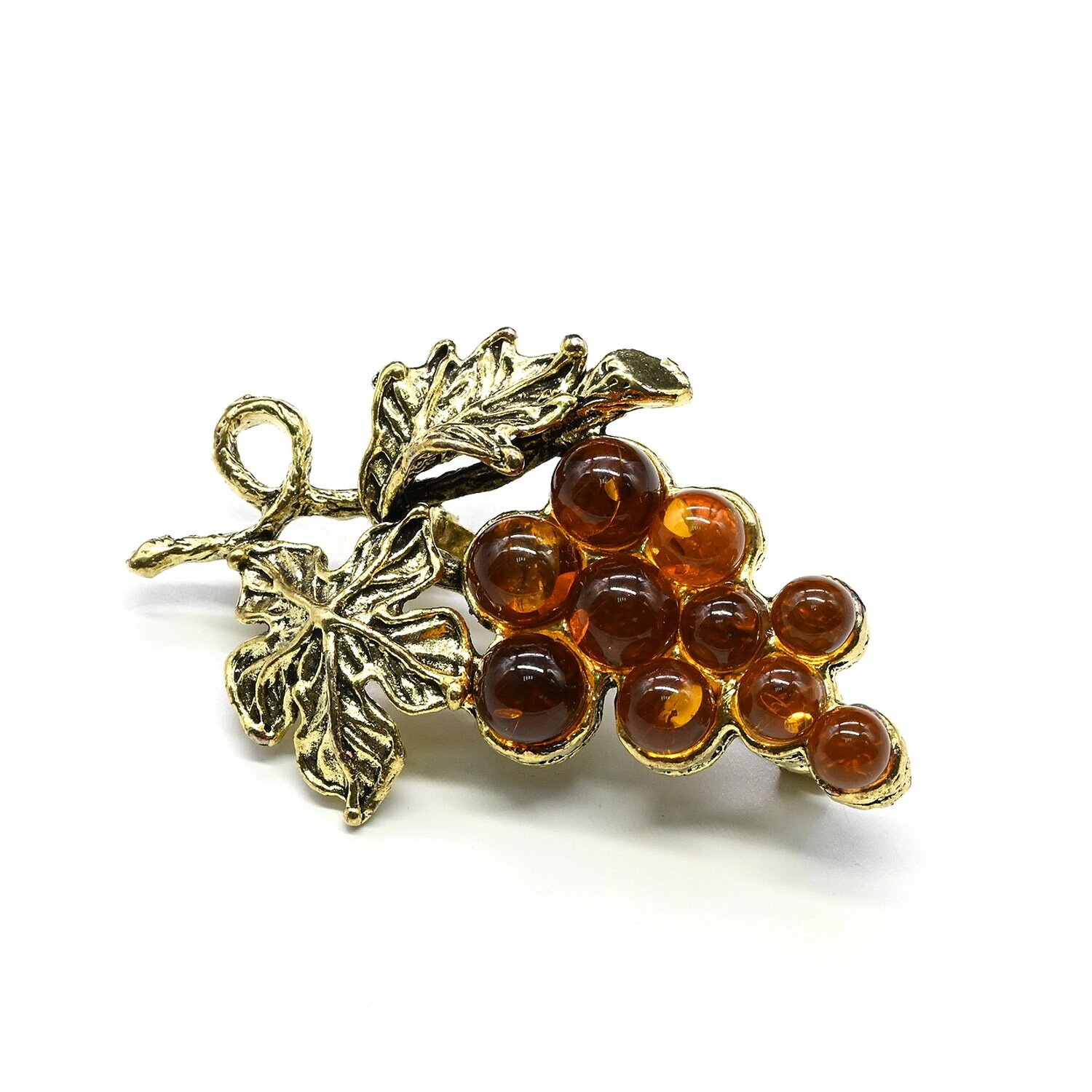 Брошь, янтарь