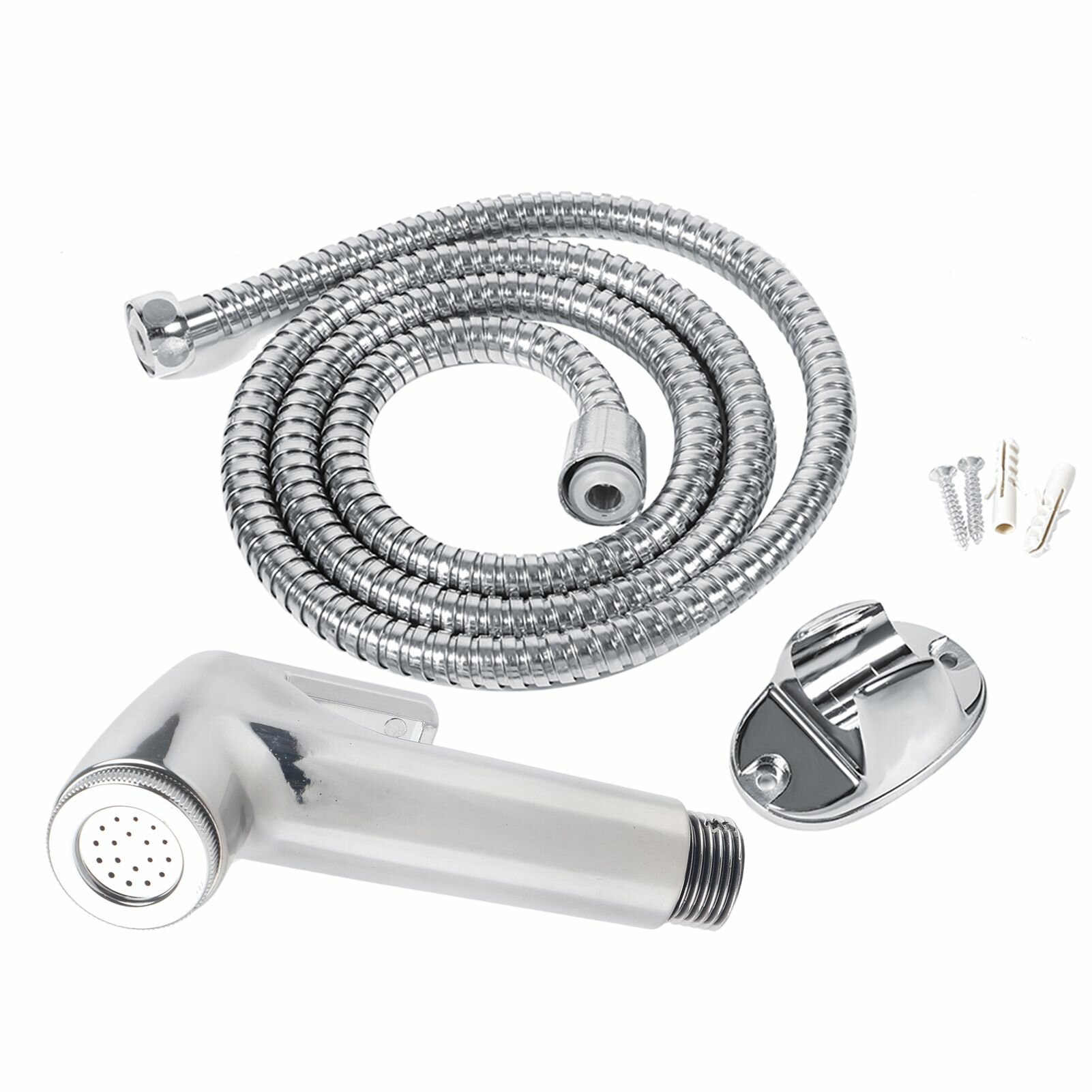 Набор для гигиенического душа лейка для биде со шлангом 1,5 м и держателем /а также подвесной кронштейн для унитаза и биде