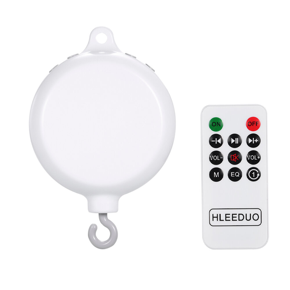 Музыкальная шкатулка для детской кроватки на 35 песен, вращающийся мобиль с пультом дистанционного управления, механизмом и колокольчиками, перезаряжаемый через USB, музыкальная игрушка для детей, развлечения перед сном