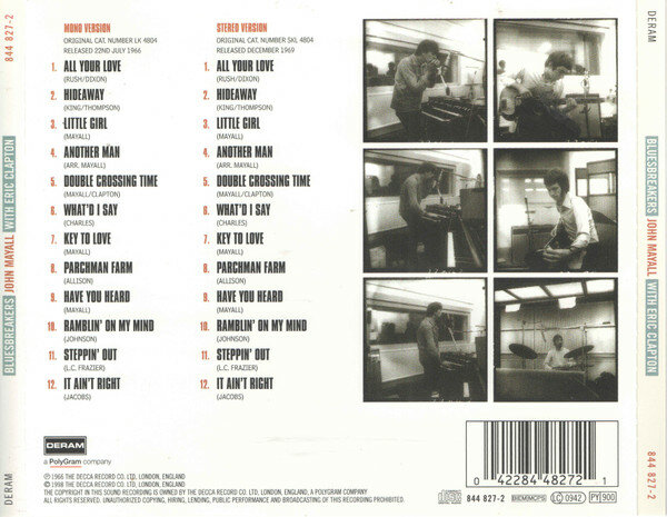 Mayall John "CD Mayall John Blues Breakers With Eric Clapton" — фото 1