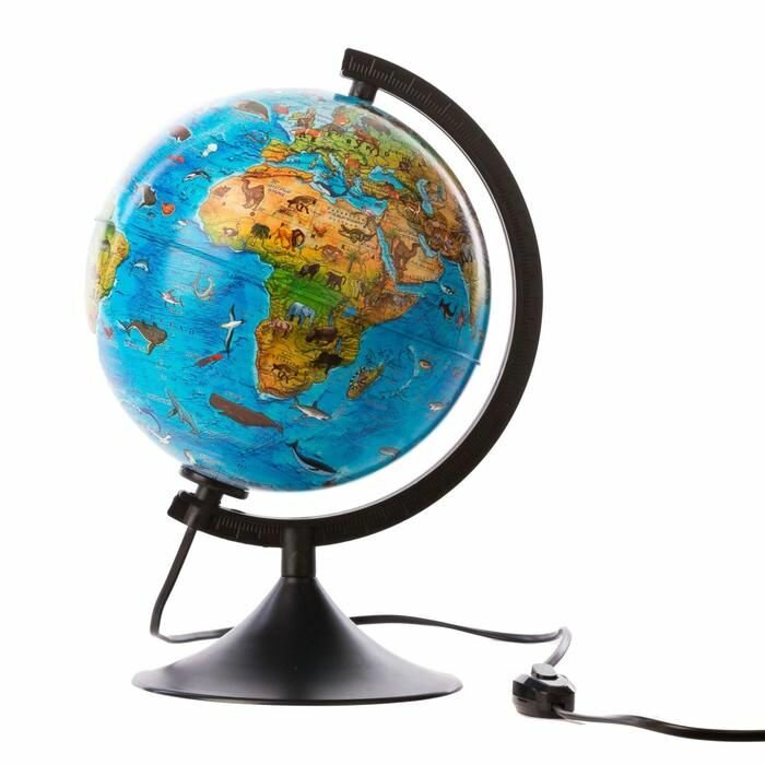 Глобус Globen Зоогеографический, с подсветкой (К012100206)