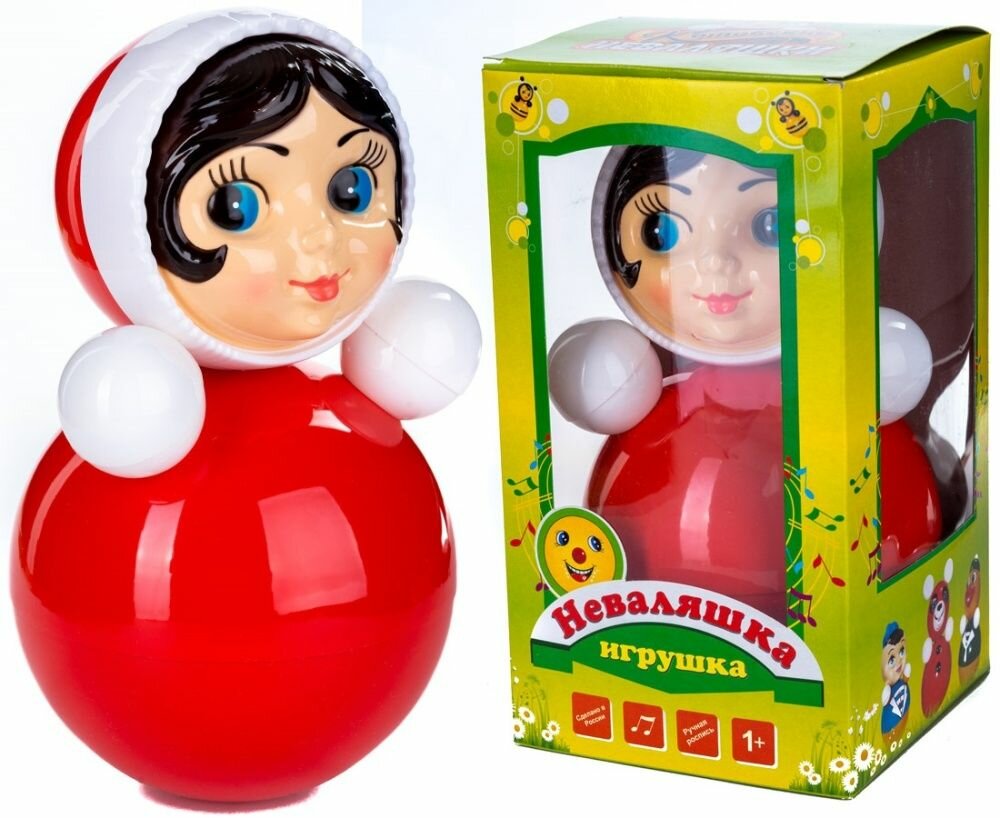 Музыкальная игрушка Котовские неваляшки "Неваляшка", 26 см, в коробке (6С-007У)