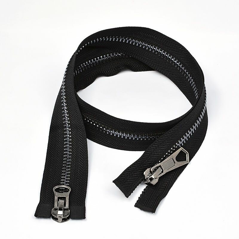 Молния MaxZipper №8, шлифованное звено, 2 замка, 85 см, черный, 10 шт (BLN8-2.85. F322)