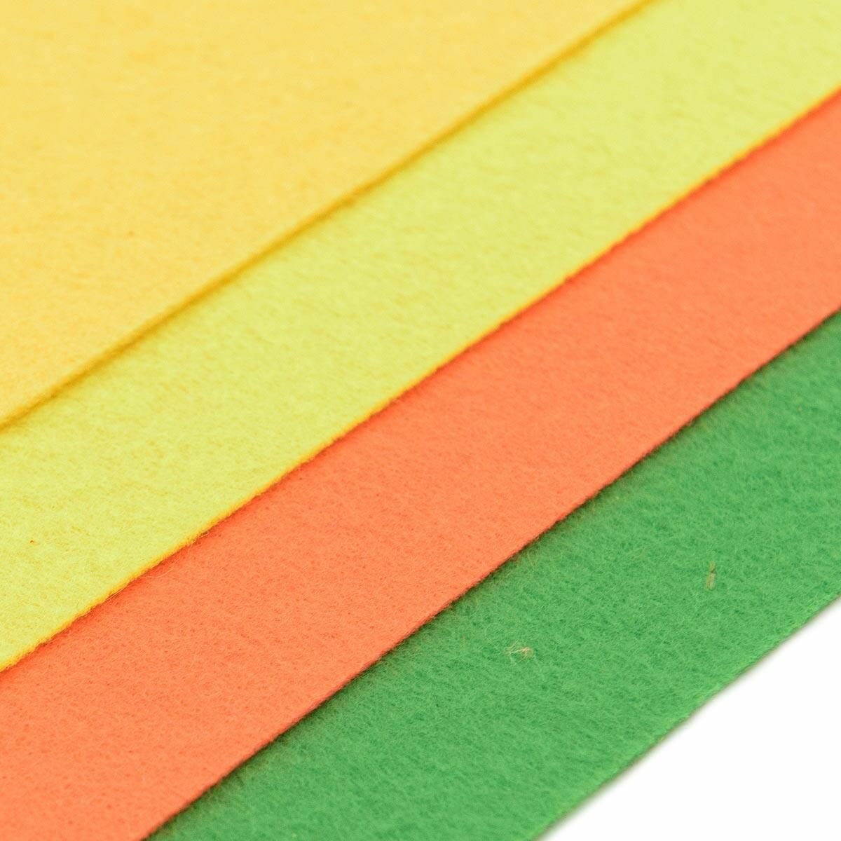 Фетр Astra&Craft Листовой, жесткий, ассорти, №1, 1 мм, 180 г, 20х30 см, 4 шт