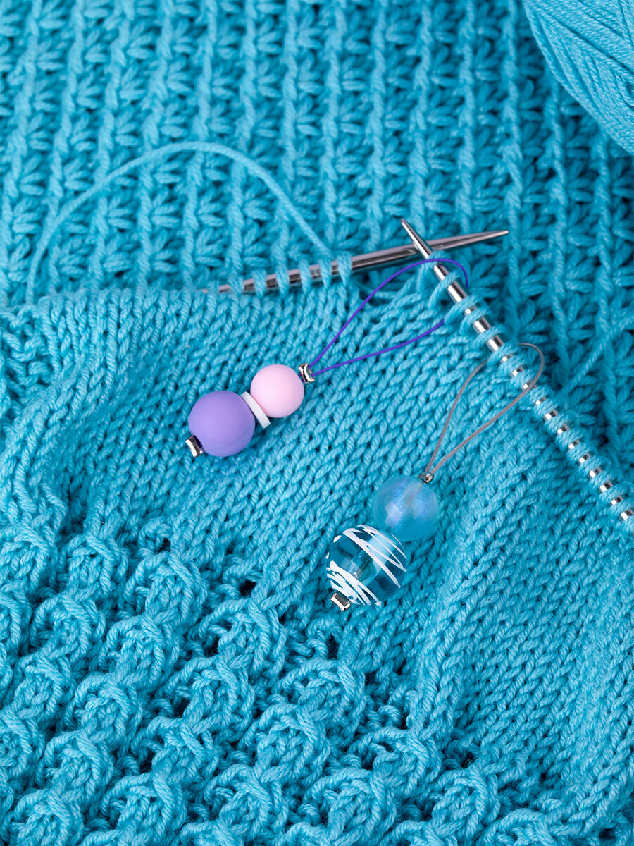 Gamma MKK-01-MW54 кольца маркировочные пластиковые d 20 мм, 8 шт, с бусинами для вязания