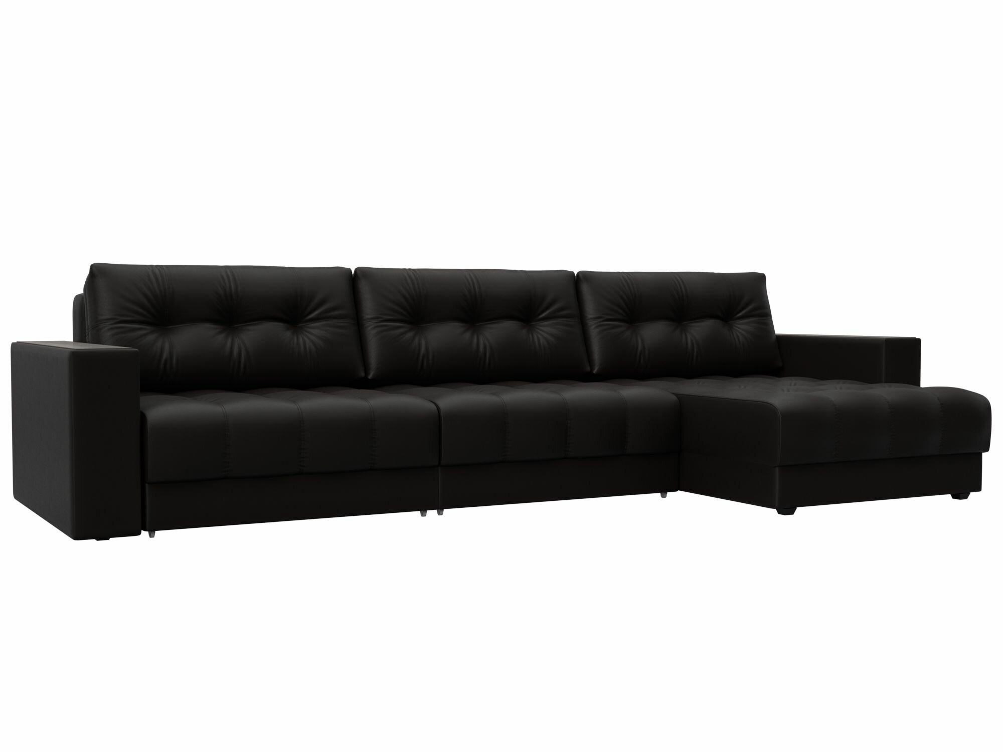 Диван угловой с декором Бруно НПБ Лонг, Экокожа