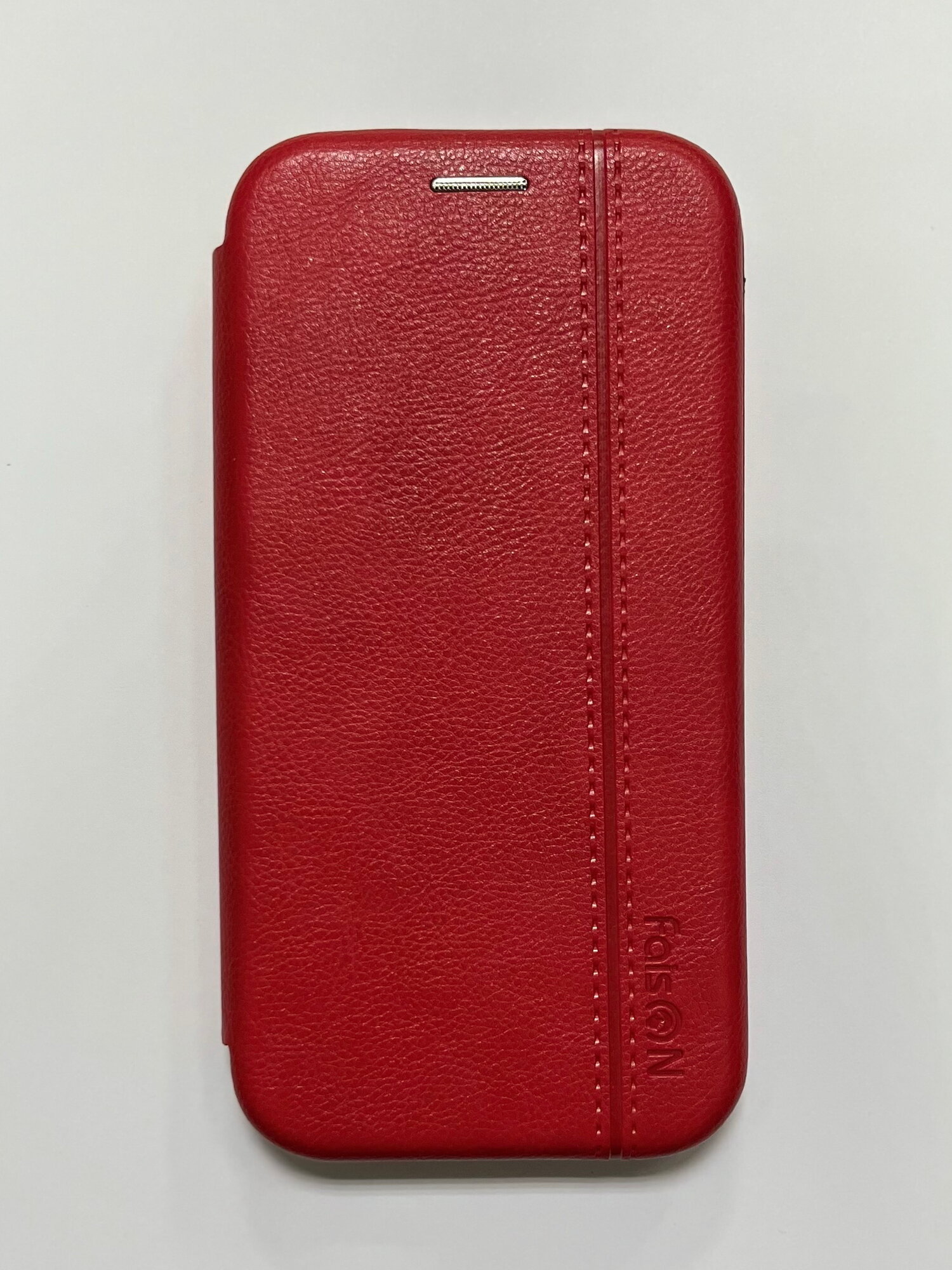 Чехол-книга для Apple iPhone 12/12 Pro, красный, FaisON Premium Line