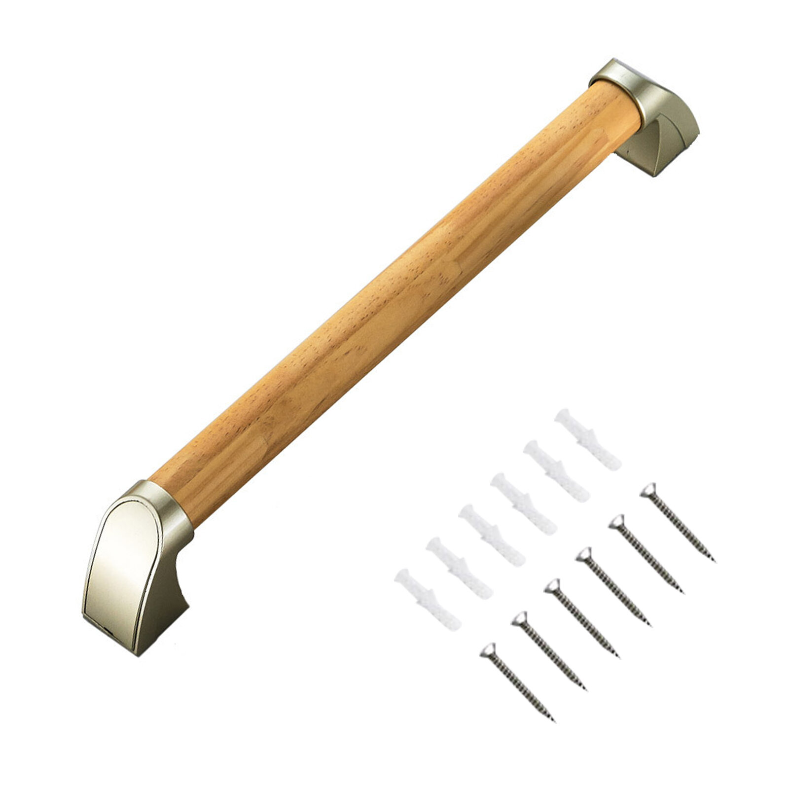 Поручни для ванной комнаты, ручка для душа и ванны из массива дерева, безопасные противоскользящие ручки