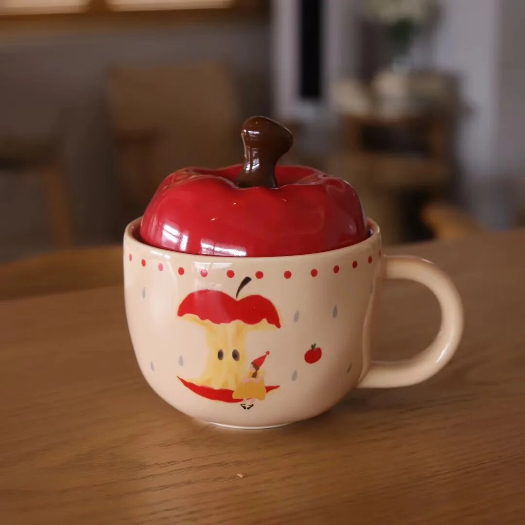 Керамическая кружка-яблоко 400 мл, 400ML, Красный