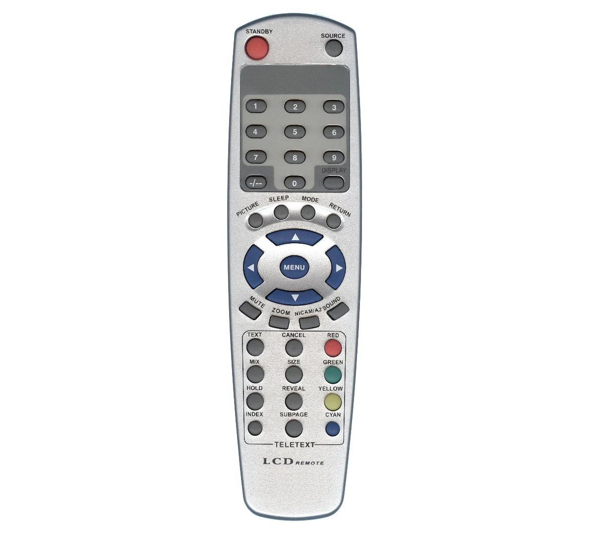 Пульт Huayu LCD TV2, для телевизора, Sitronics, цвет серебристый, ИК-сигнал