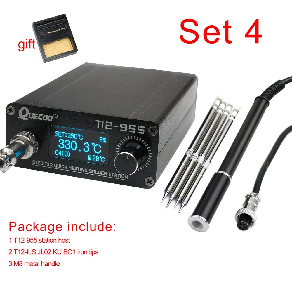 QUECOO T12-955 Паяльник Set 4