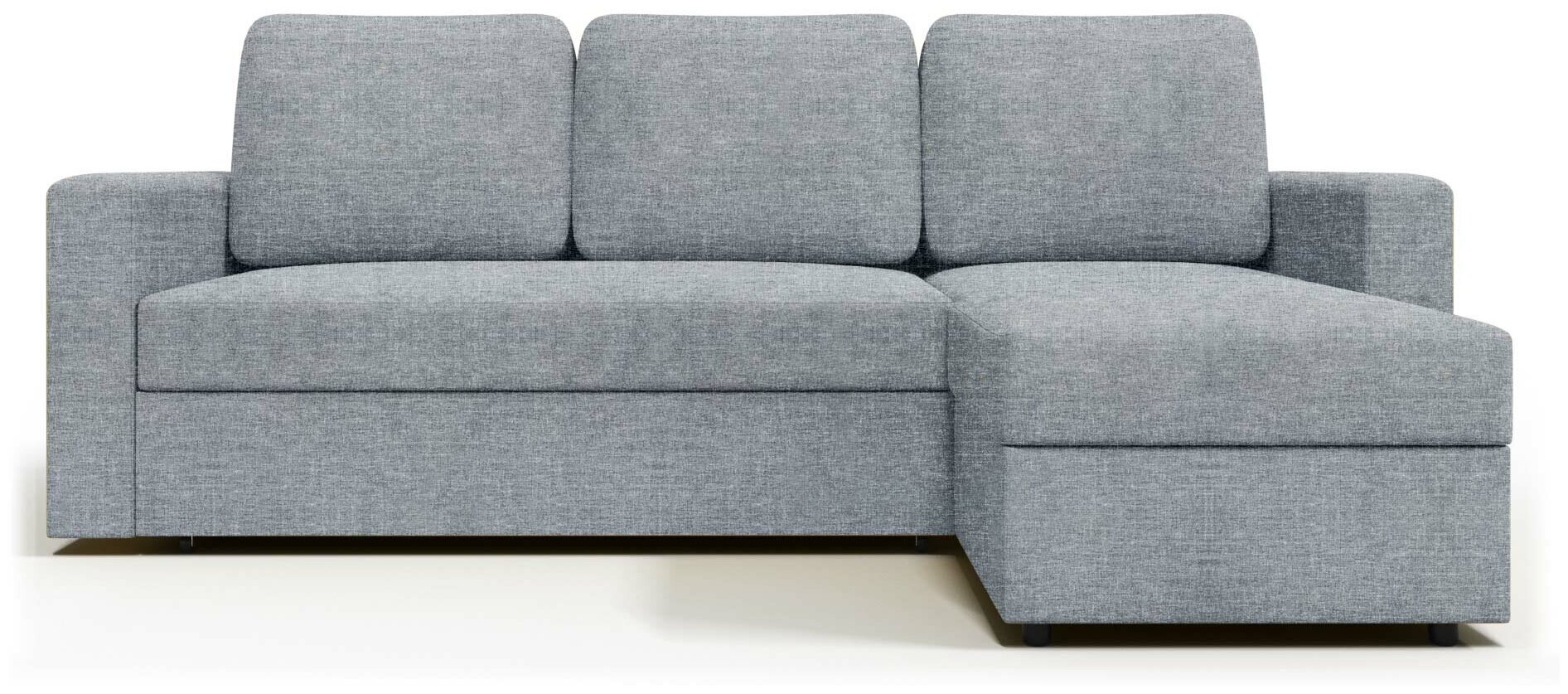 Диван угловой раскладной дельфин Гранде в цвете серый (Savana plus Mouse)